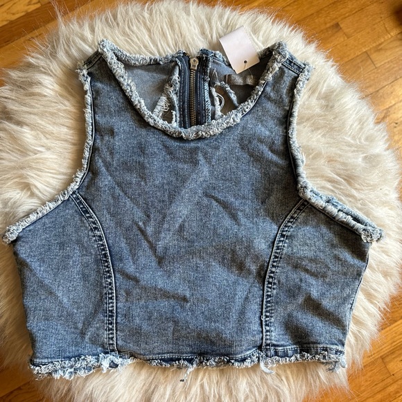 LF | Tops | Jean Crop Top | Poshmark